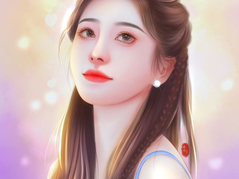 甜美风少女头像_田七柒-站酷ZCOOL