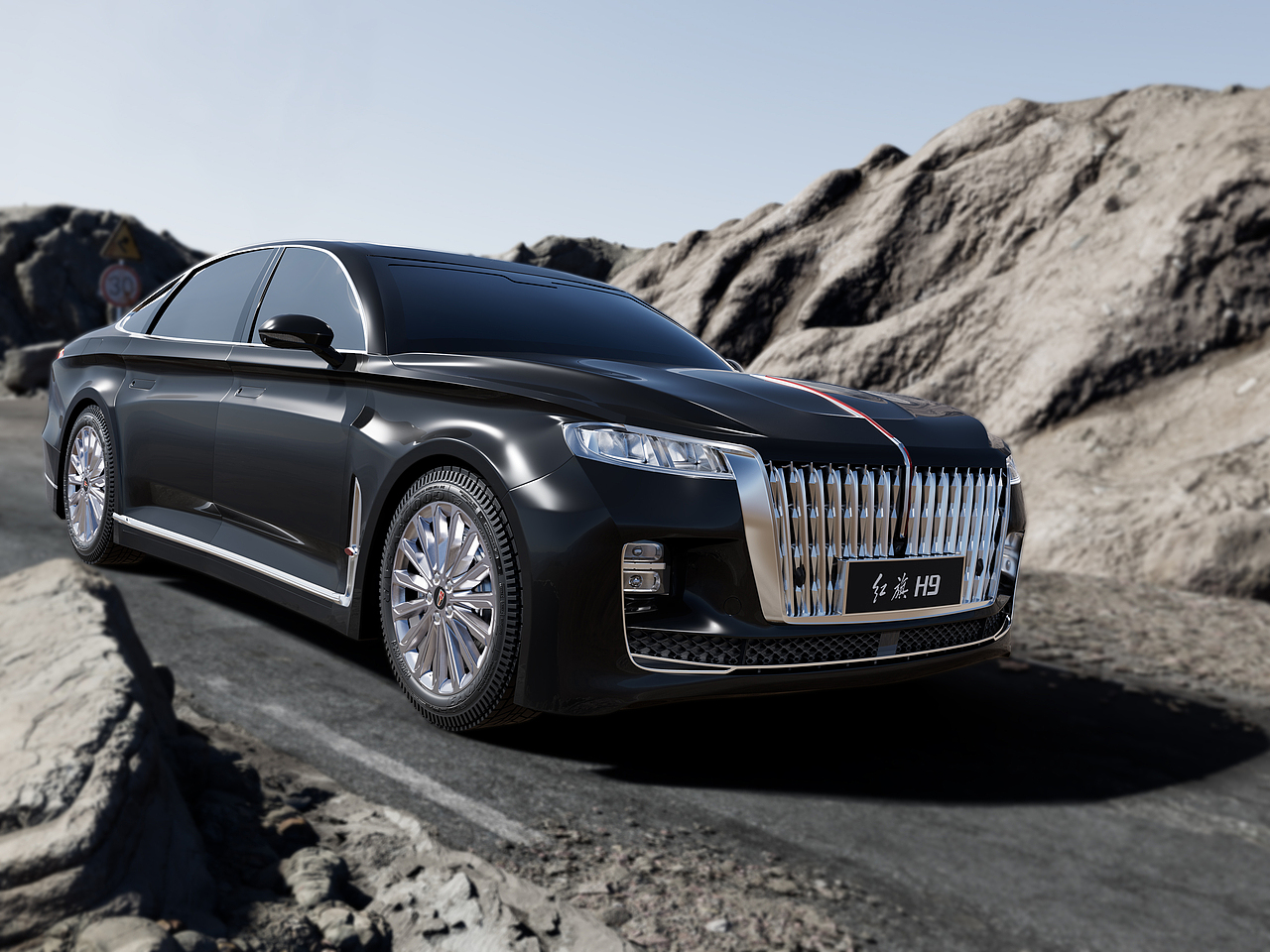 建模&渲染-红旗H9_黑政政-站酷ZCOOL