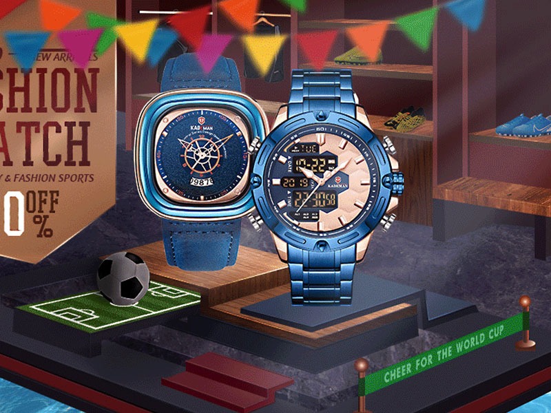 PS场景搭建 合成海报 足球风手表_文jxw-站酷ZCOOL