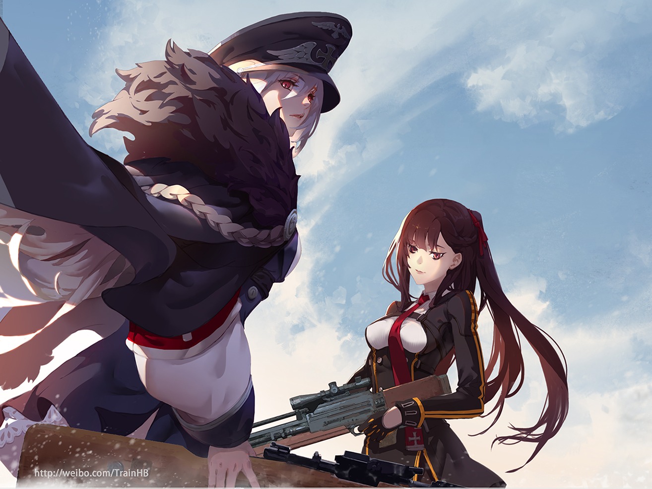 少女前线 白学WA2000+德皇98K 铁十字进军_Train_HB-站酷ZCOOL