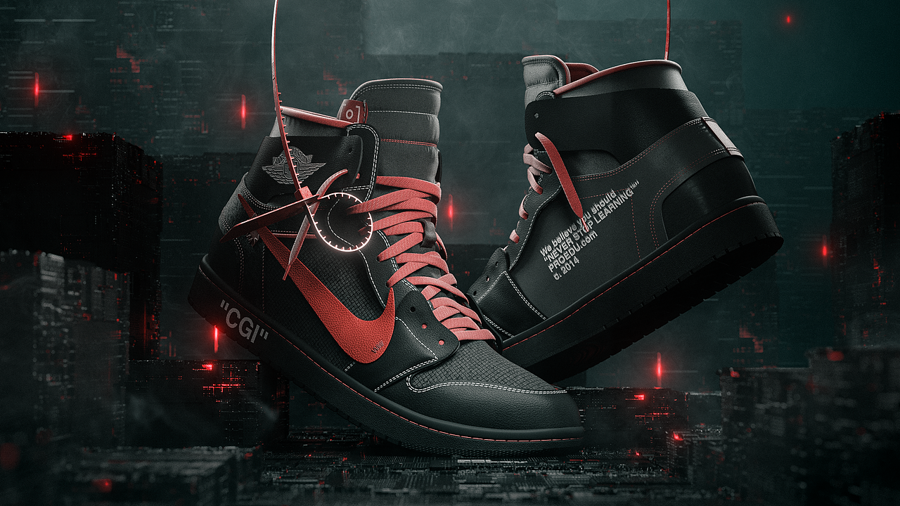 NIKE X AIR JORDAN 1 "黑红“_Anhao灬-站酷ZCOOL