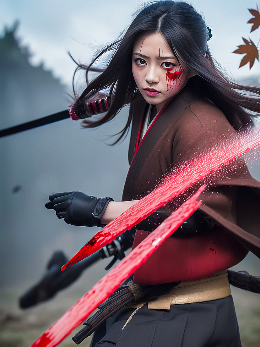 Ai绘画 女武士，生死之战月月666 站酷zcool 