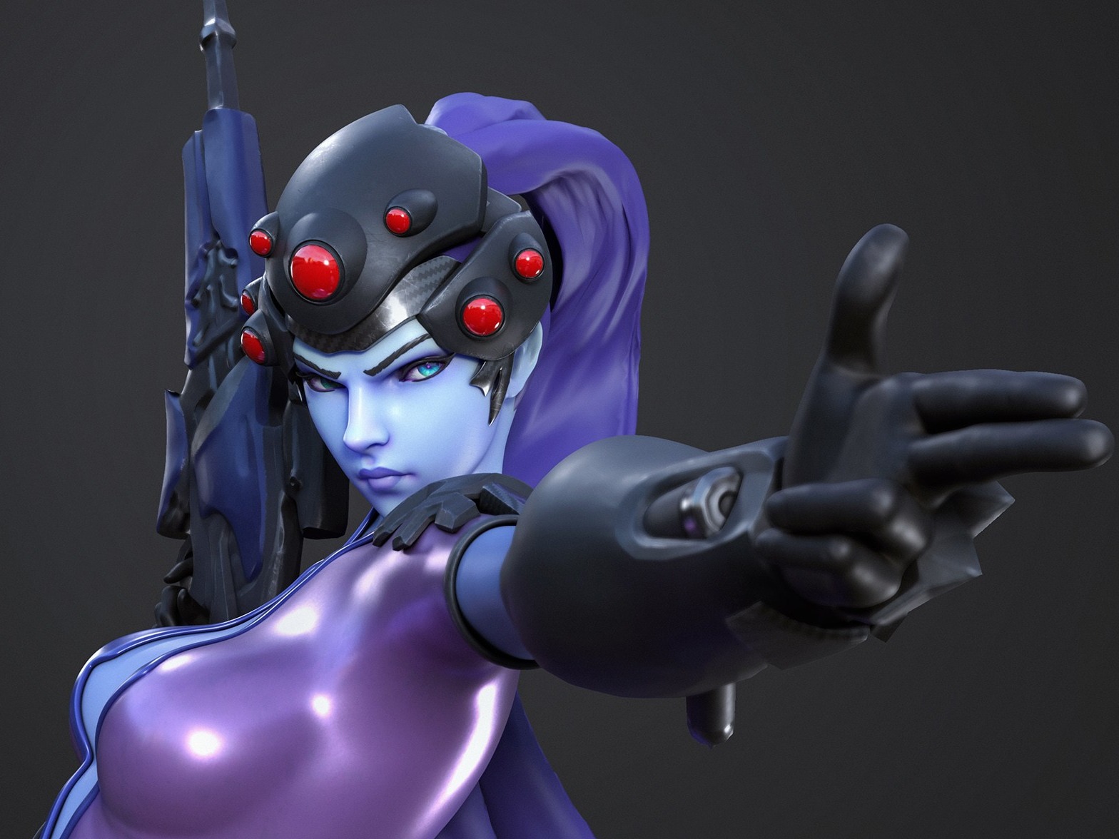 守望先锋 黑百合fanart 和雕像练习_xiao_D-站酷ZCOOL