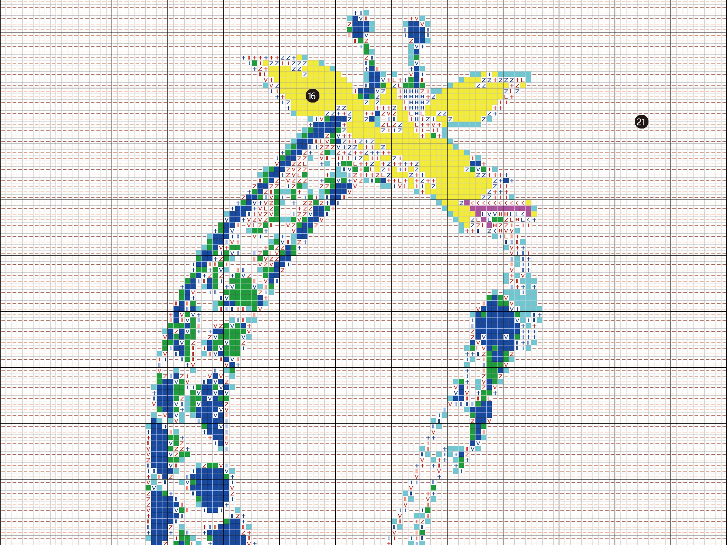11CT-NCKC042A-1-顽皮鹿A款-38x68cm-十字绣打印图纸_evenslee-站酷ZCOOL