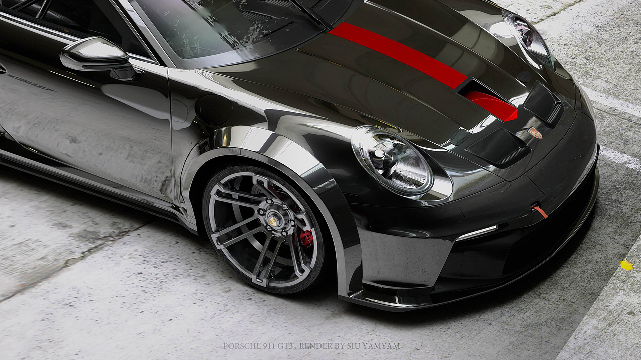 保时捷PORSCHE 911 GT3 - Blender渲染|3D|mechanical/Automobile|猫王阿祖_Original作品-站酷ZCOOL