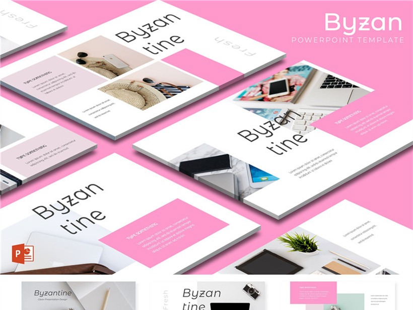 粉色矩形色块全行业通用商务ppt模板_锦鲤设计-站酷ZCOOL