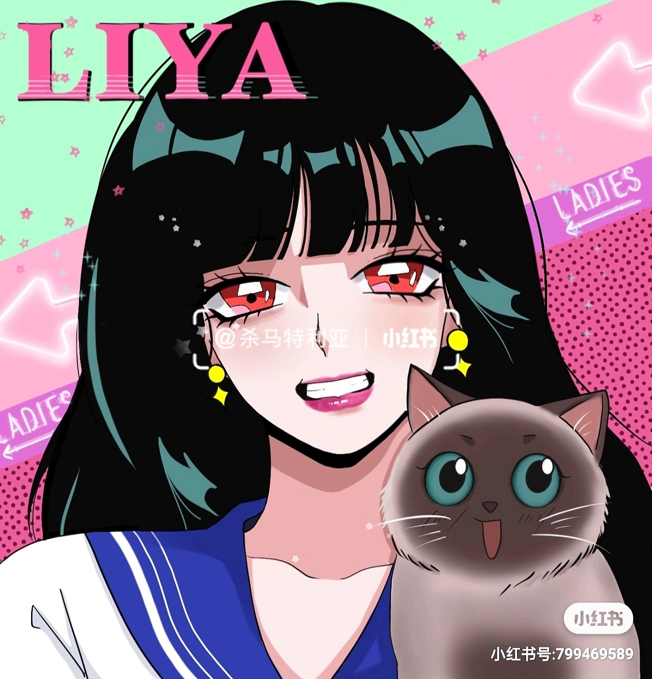 🙌复古动漫女头像_LIYA利亚-站酷ZCOOL