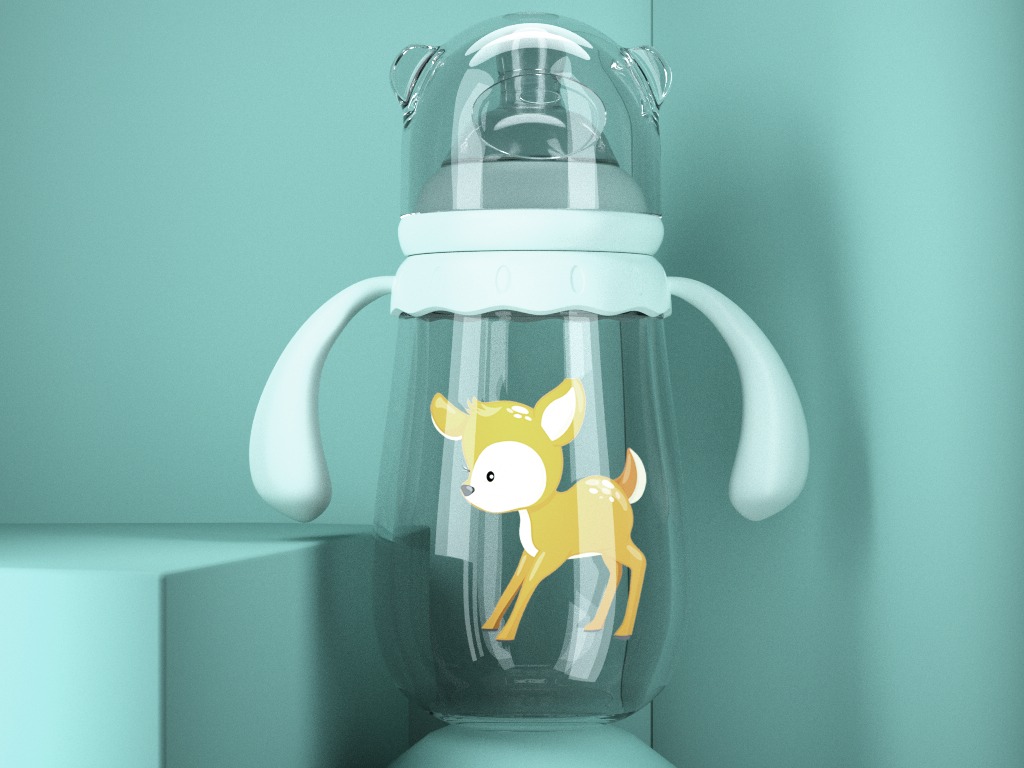 c4d小练习-奶瓶_高gyl-站酷ZCOOL