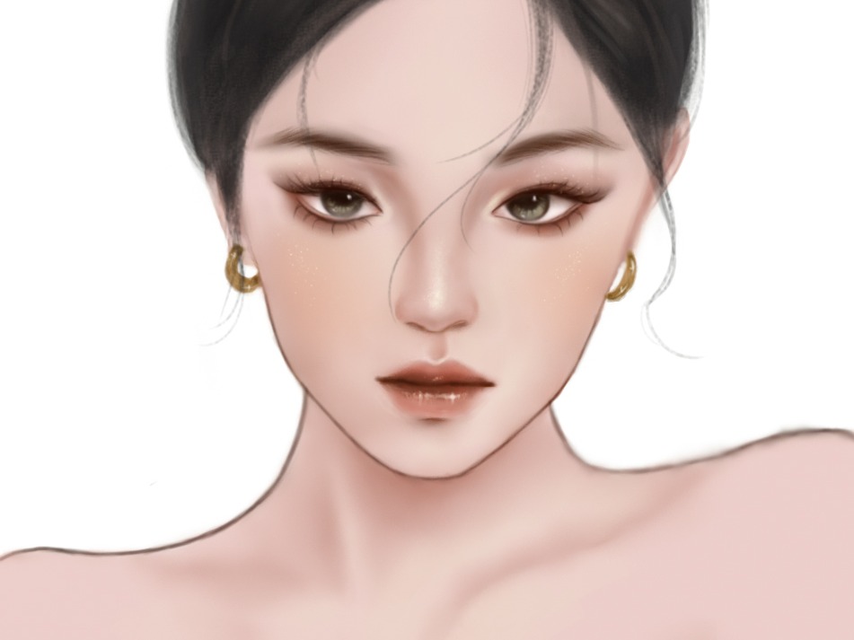 Jennie头像练习_淘陶桃逃-站酷ZCOOL