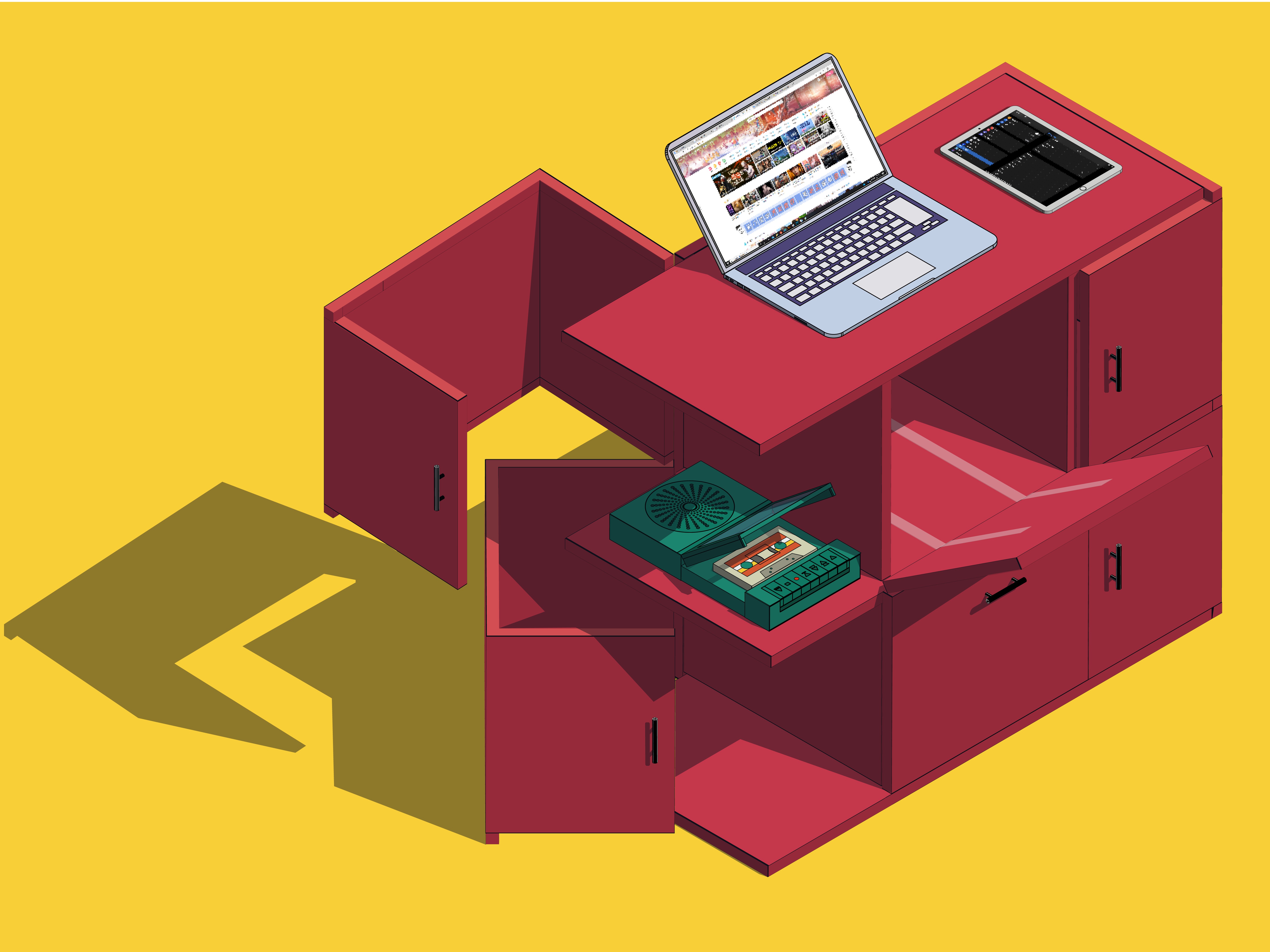 2.5D柜子_Uoreh-站酷ZCOOL