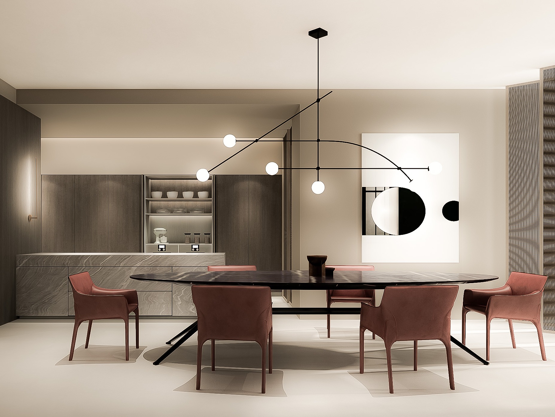 意式极简风格 施工图 效果图_晚晚睡醒了-站酷ZCOOL