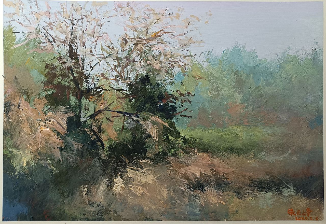 水粉风景习作_go朱云峰1-站酷ZCOOL