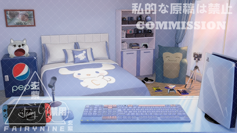 vup虚拟主播直播间背景定制_Fairy9玄紫-站酷ZCOOL