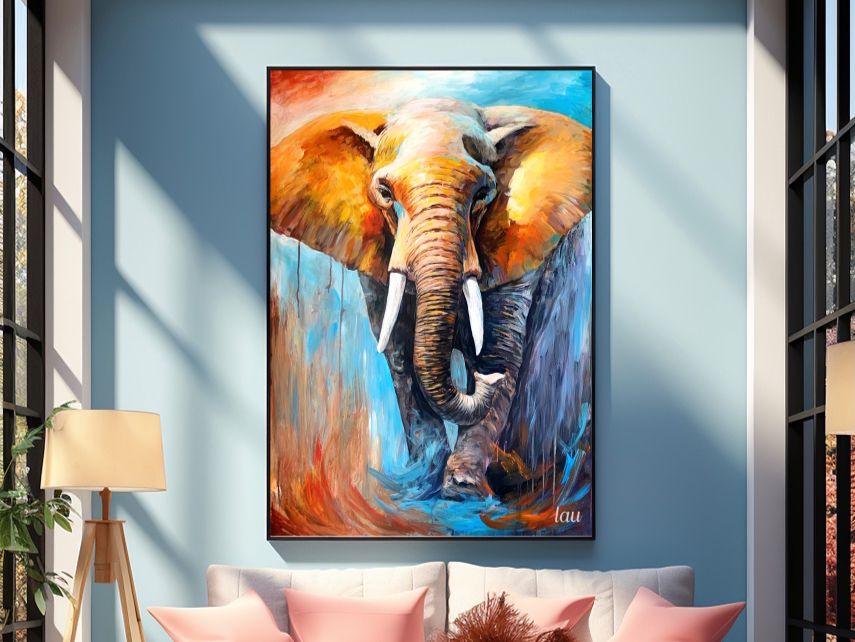 油画《福源铸象》_Vanilla香草天空-站酷ZCOOL