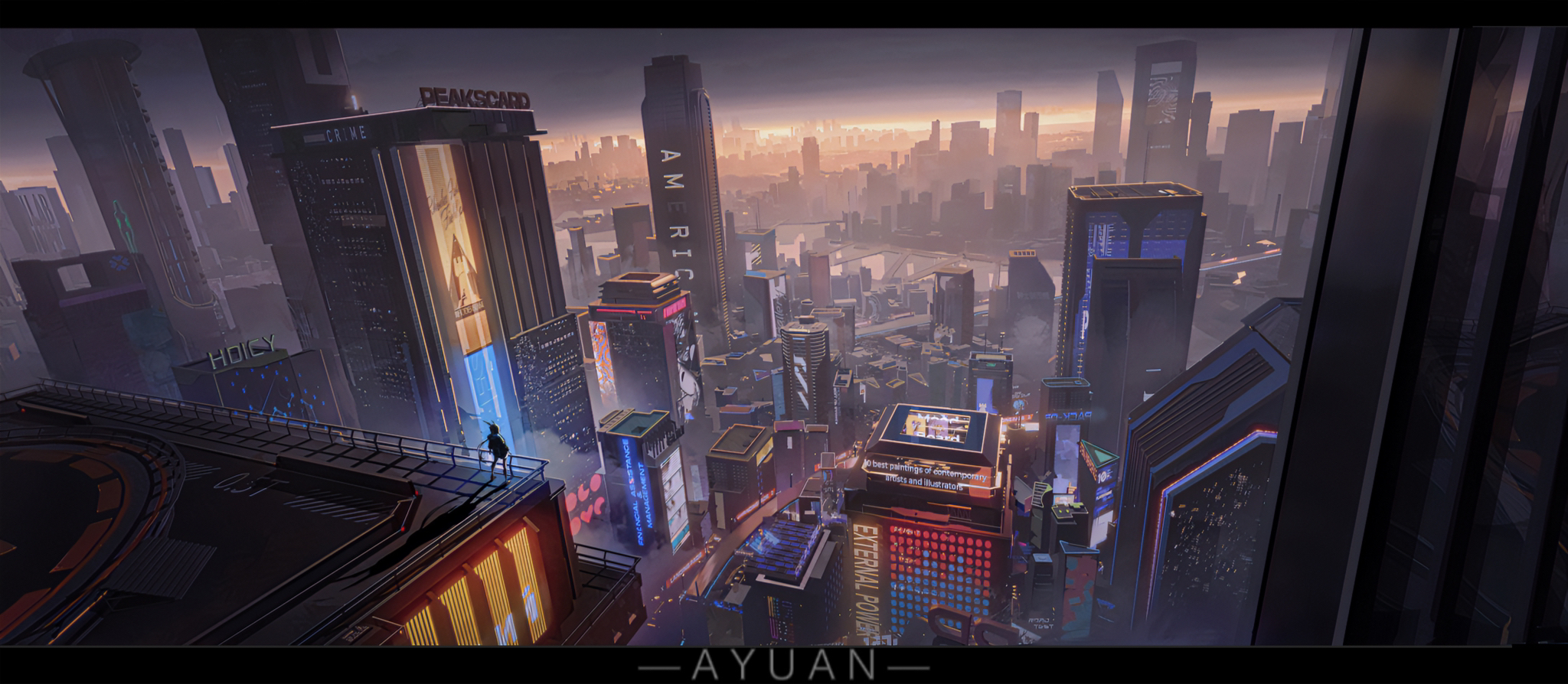 《赛博黄昏》_阿袁二AYUAN-站酷ZCOOL