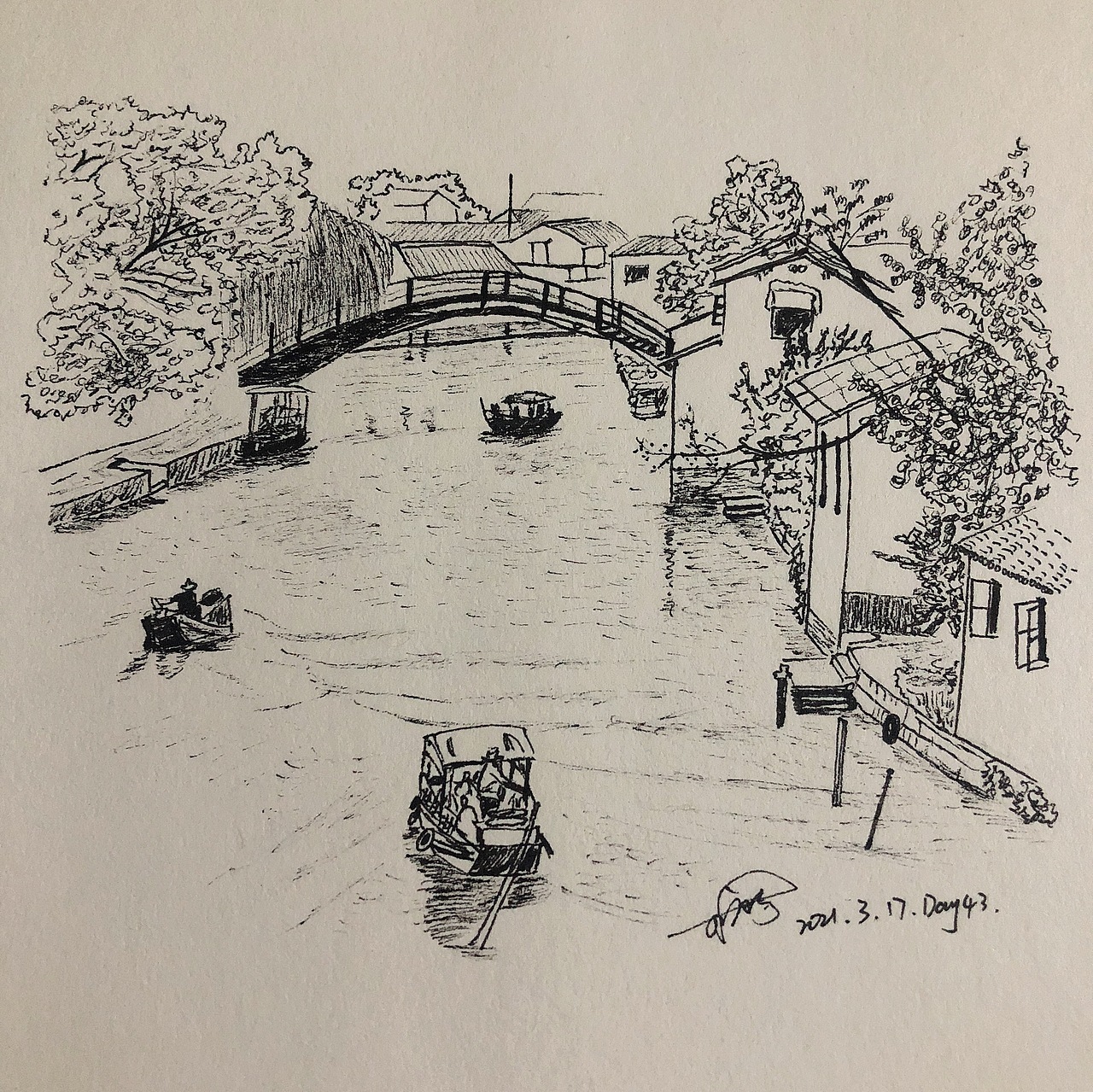 水乡小镇_yumi尤米-站酷ZCOOL