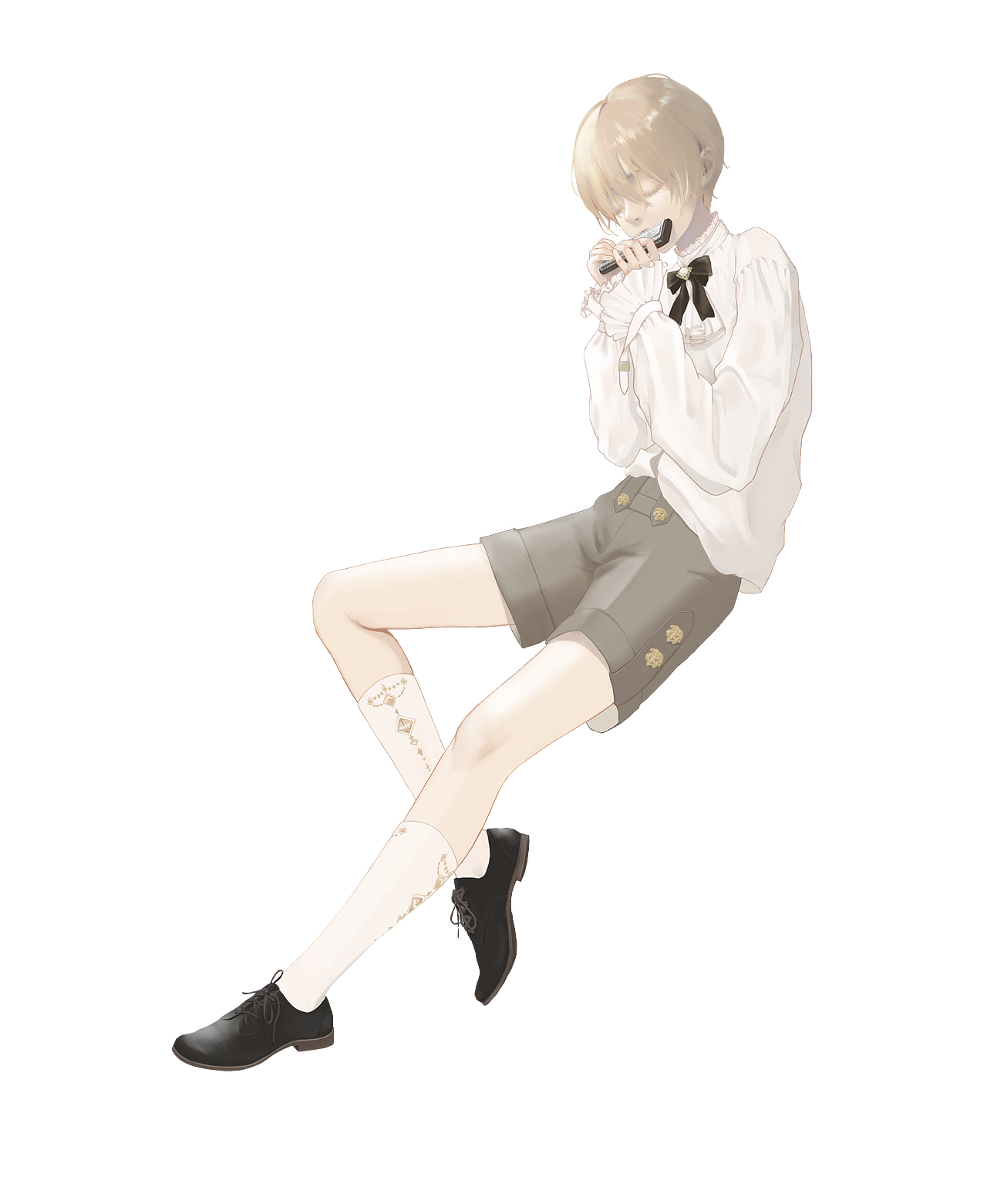 吹口琴的少年_Zoe_0v0-站酷ZCOOL