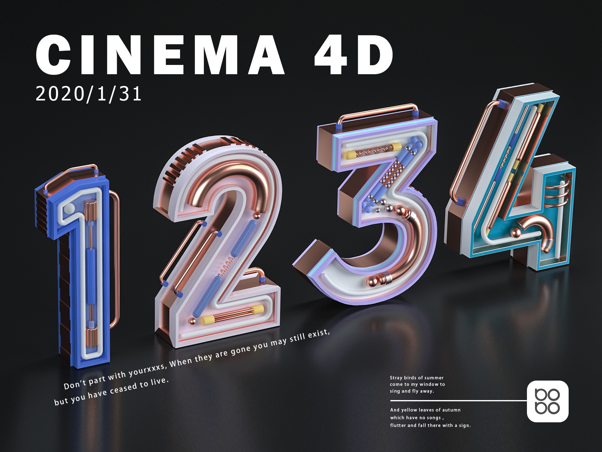 C4D-1234_波了个啵-站酷ZCOOL