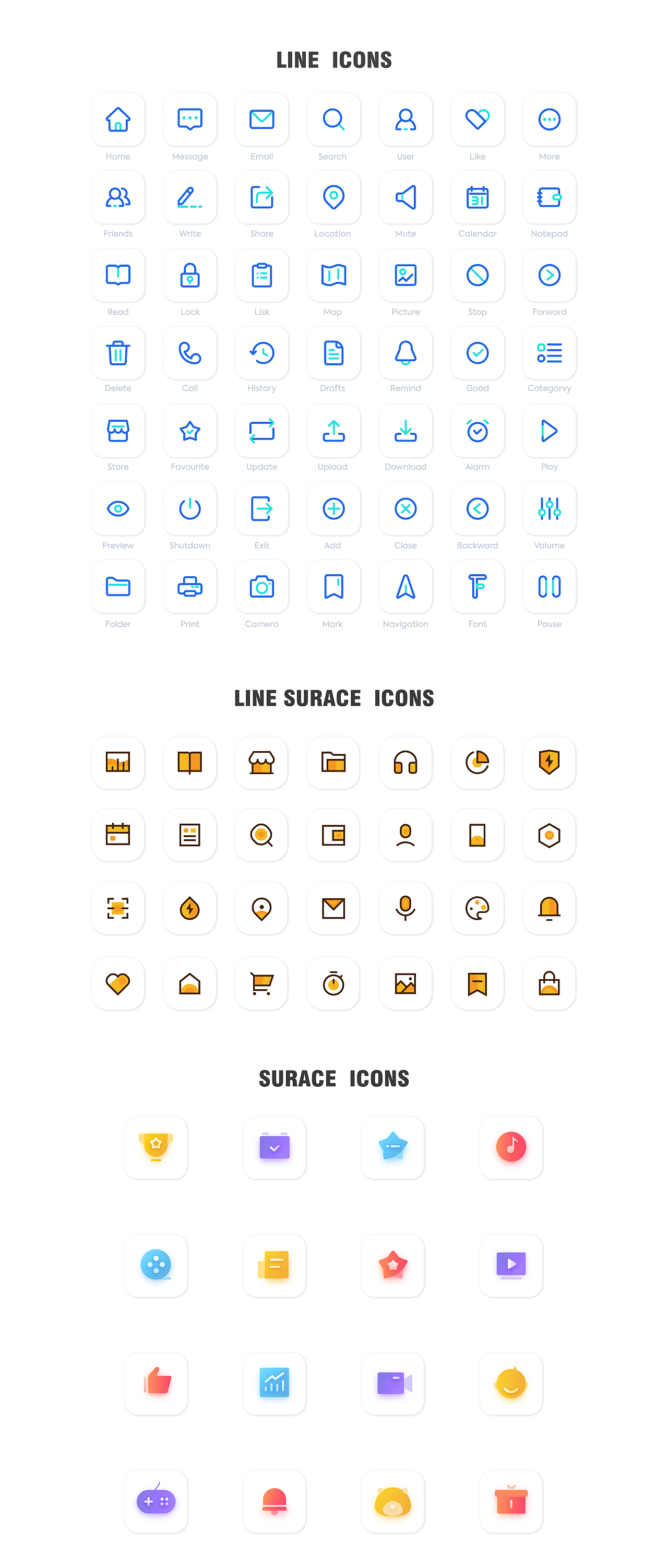 UI图标ICON - DESIGN PRACTICE_华Hun-站酷ZCOOL