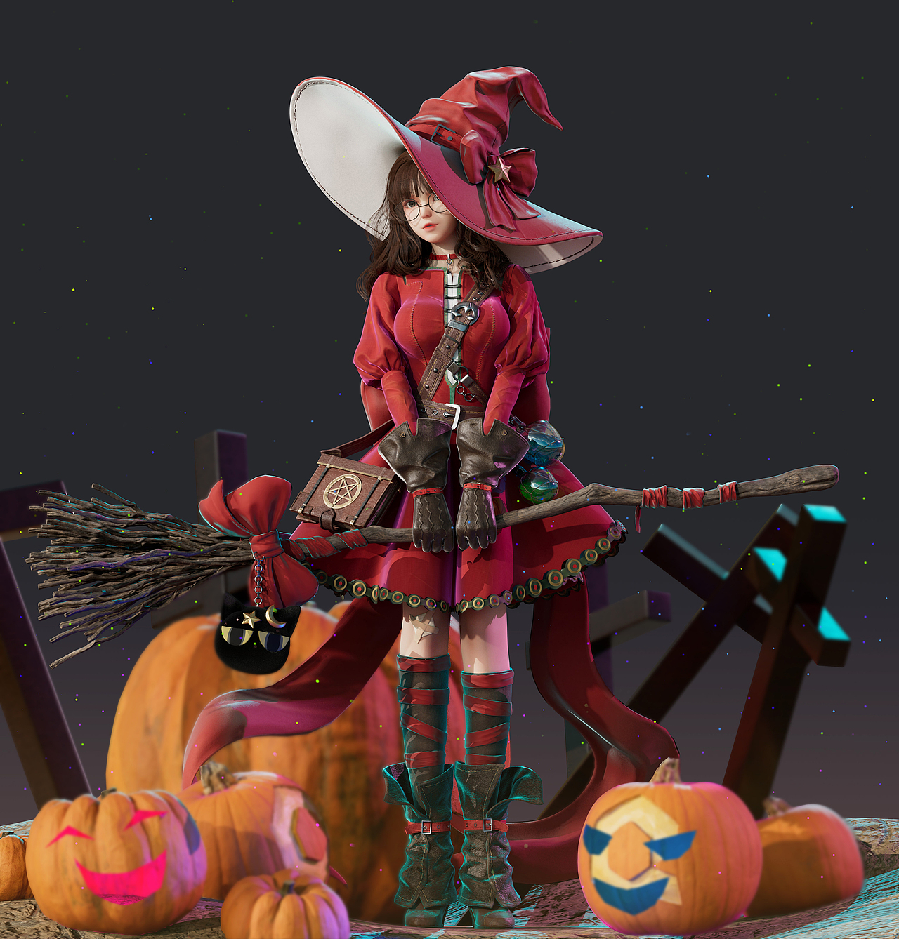 【学生作品】蔡玲玲 --《小女巫》_巧课力CGmomo-站酷ZCOOL