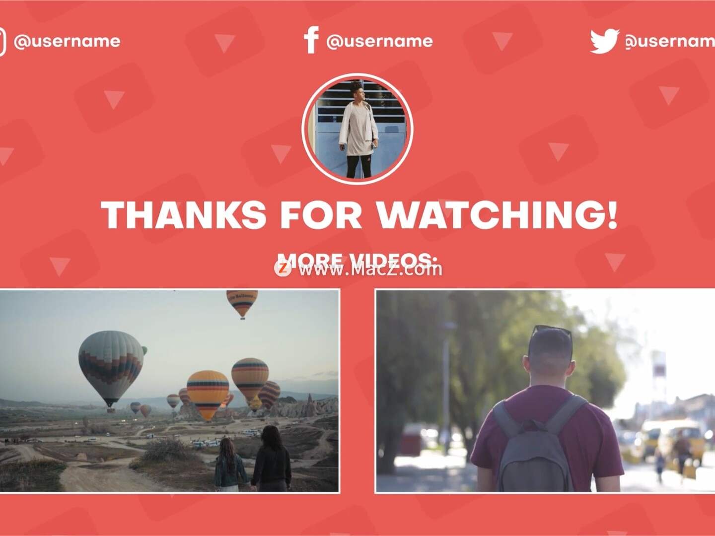 FCPX插件:油管结尾视频推荐视窗动画生成 Youtube End Screens_柠檬吥萌-站酷ZCOOL