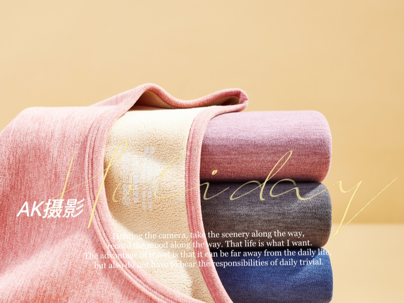 保暖内衣拍摄服装摄影3D图创意修图平铺挂拍_AK商业摄影-站酷ZCOOL