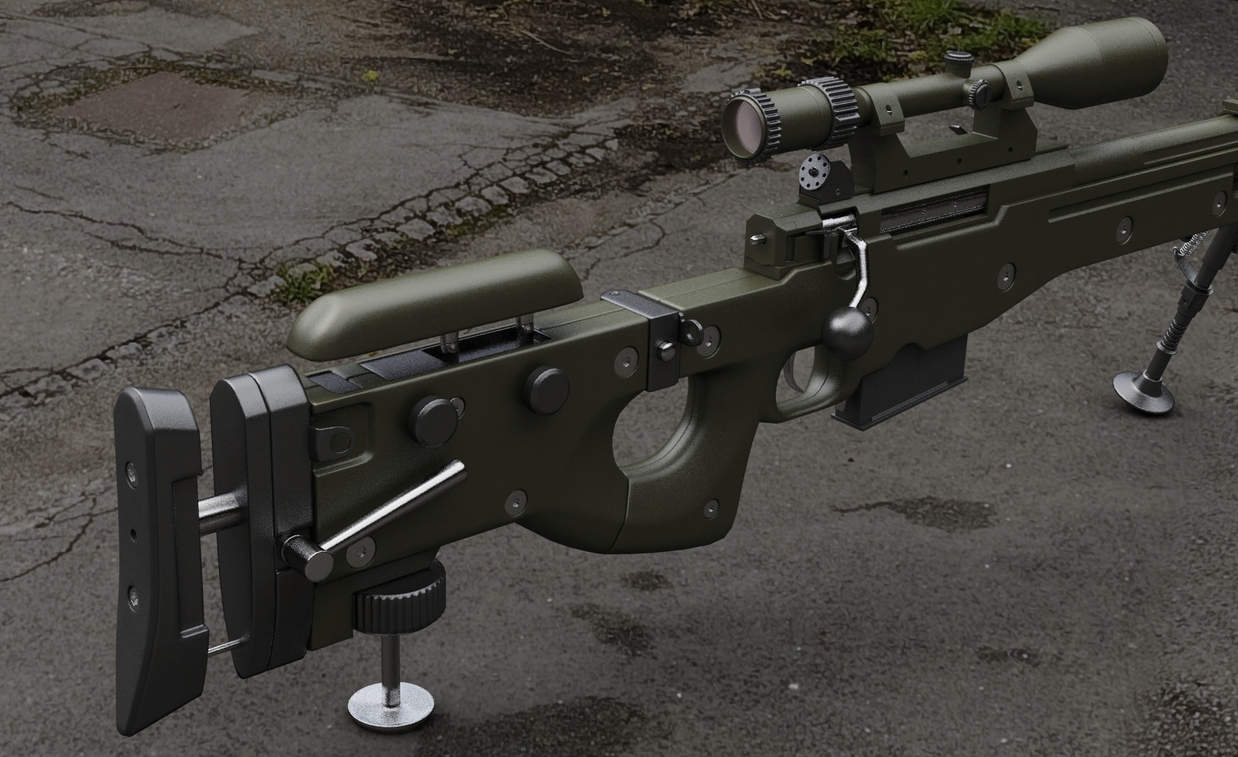 德国G22/AWM-F 狙击步枪建模渲染|三维|机械/交通|LOVE_BELLA_YAO - 原创作品 - 站酷 (ZCOOL)