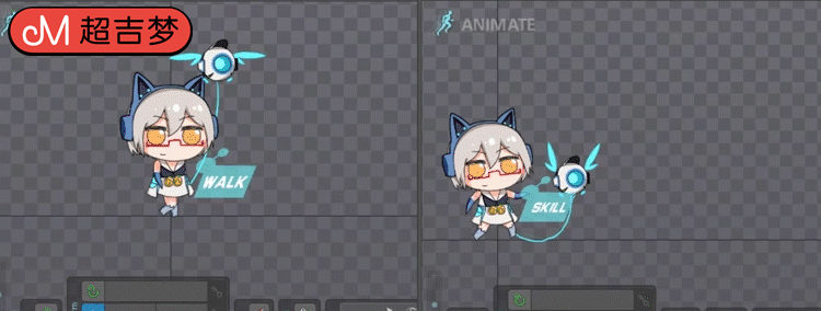 spine动画游戏2D骨骼龙骨动画_超吉梦-站酷ZCOOL