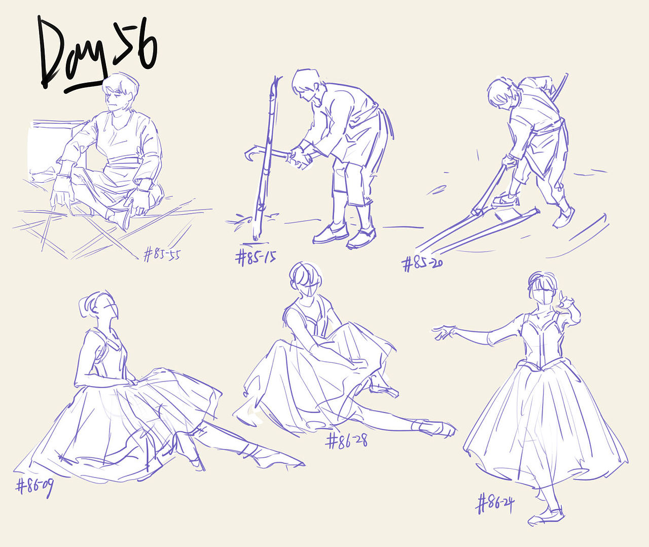 Day56 @速写班长 #速写60天挑战赛# _一语四字-站酷ZCOOL