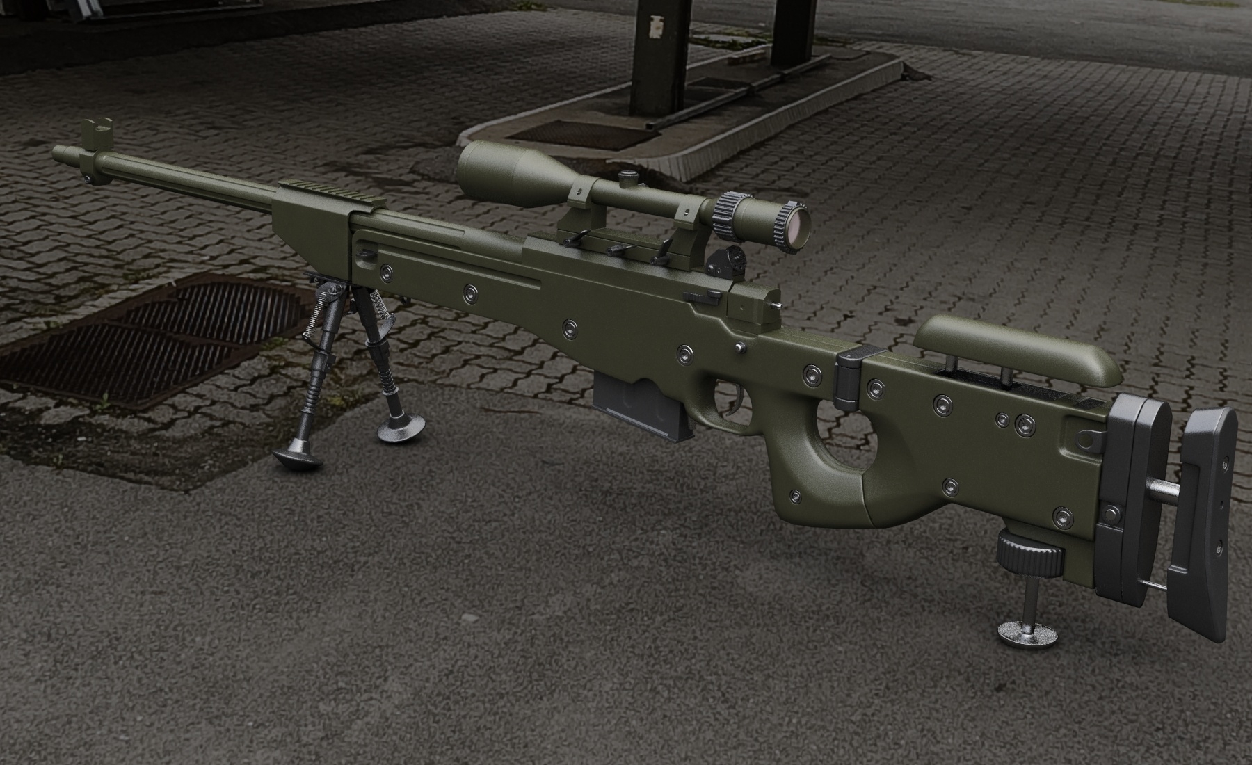 德国G22/AWM-F 狙击步枪建模渲染|三维|机械/交通|LOVE_BELLA_YAO - 原创作品 - 站酷 (ZCOOL)