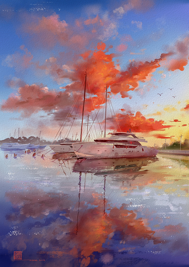 最近的风景水彩插画作品_zane水彩-站酷ZCOOL