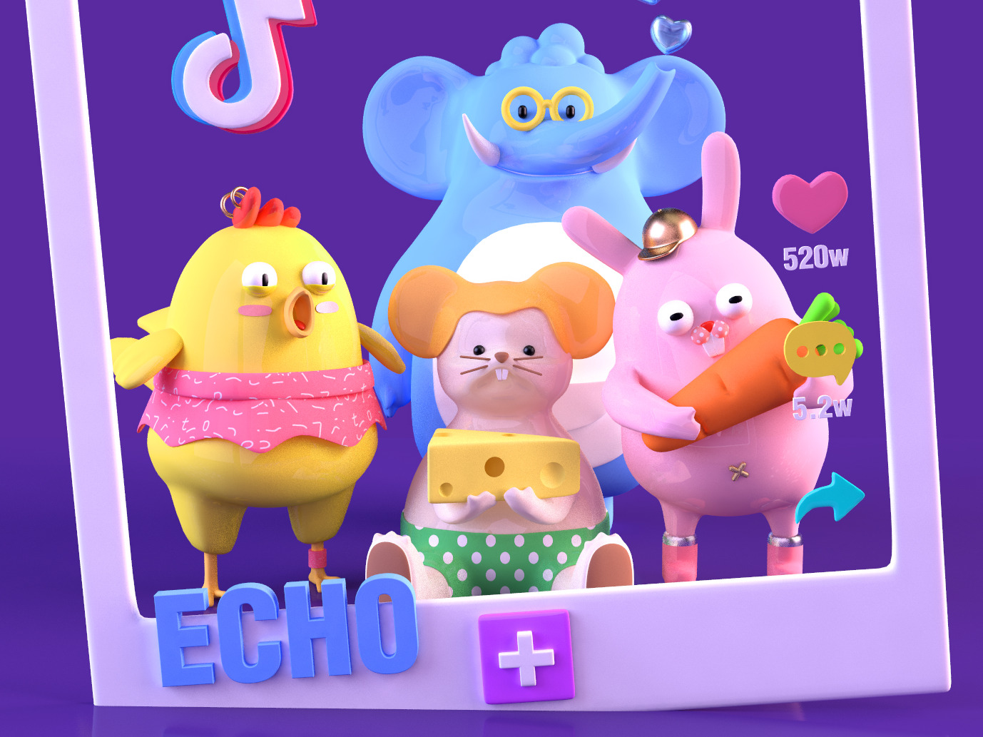 C4D Ip练习 _神勇小野马-站酷ZCOOL