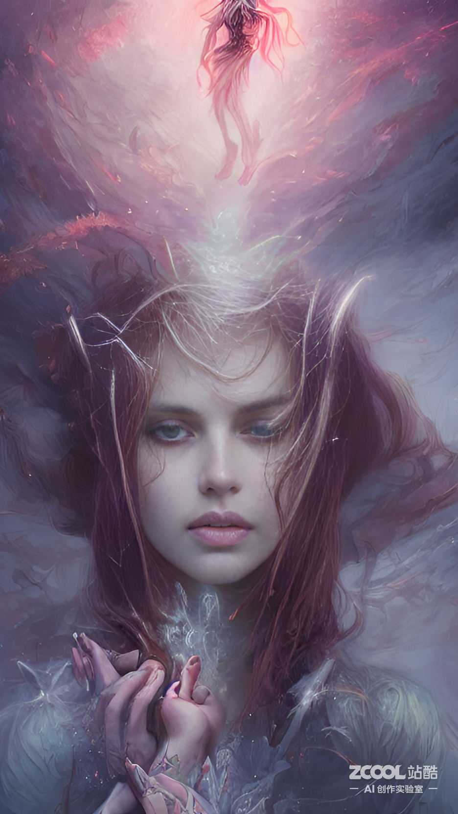 #AI创作实验室#女性，幻想，神圣，特效，震撼，大场面_Z728028718-站酷ZCOOL
