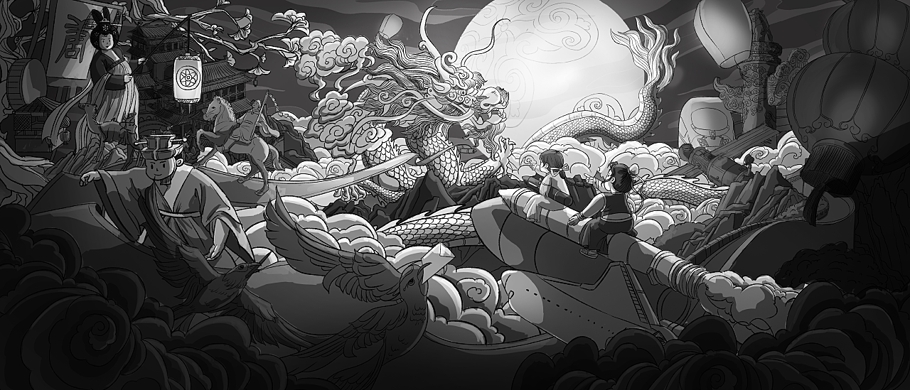 氛围感国风场景场景kv 工作室2022·3月合辑熊只只呀 站酷zcool