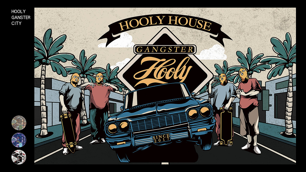 滑板插画｜Mid'90s City _SPIKEBOI-站酷ZCOOL