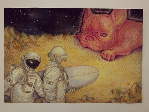 去C/2014 Q2冲浪遇见外星狗_陳三Akashic3-站酷ZCOOL