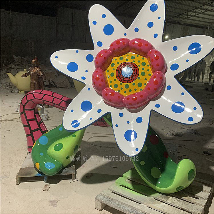 草间弥生作品雕塑 圆点向日葵南瓜工艺品展会摆件定制盛美景观雕塑厂 站酷zcool