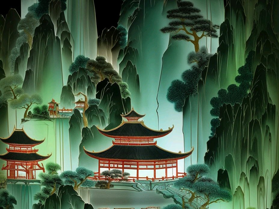 AIGC国风 | 不存在山水_win七十二变-站酷ZCOOL