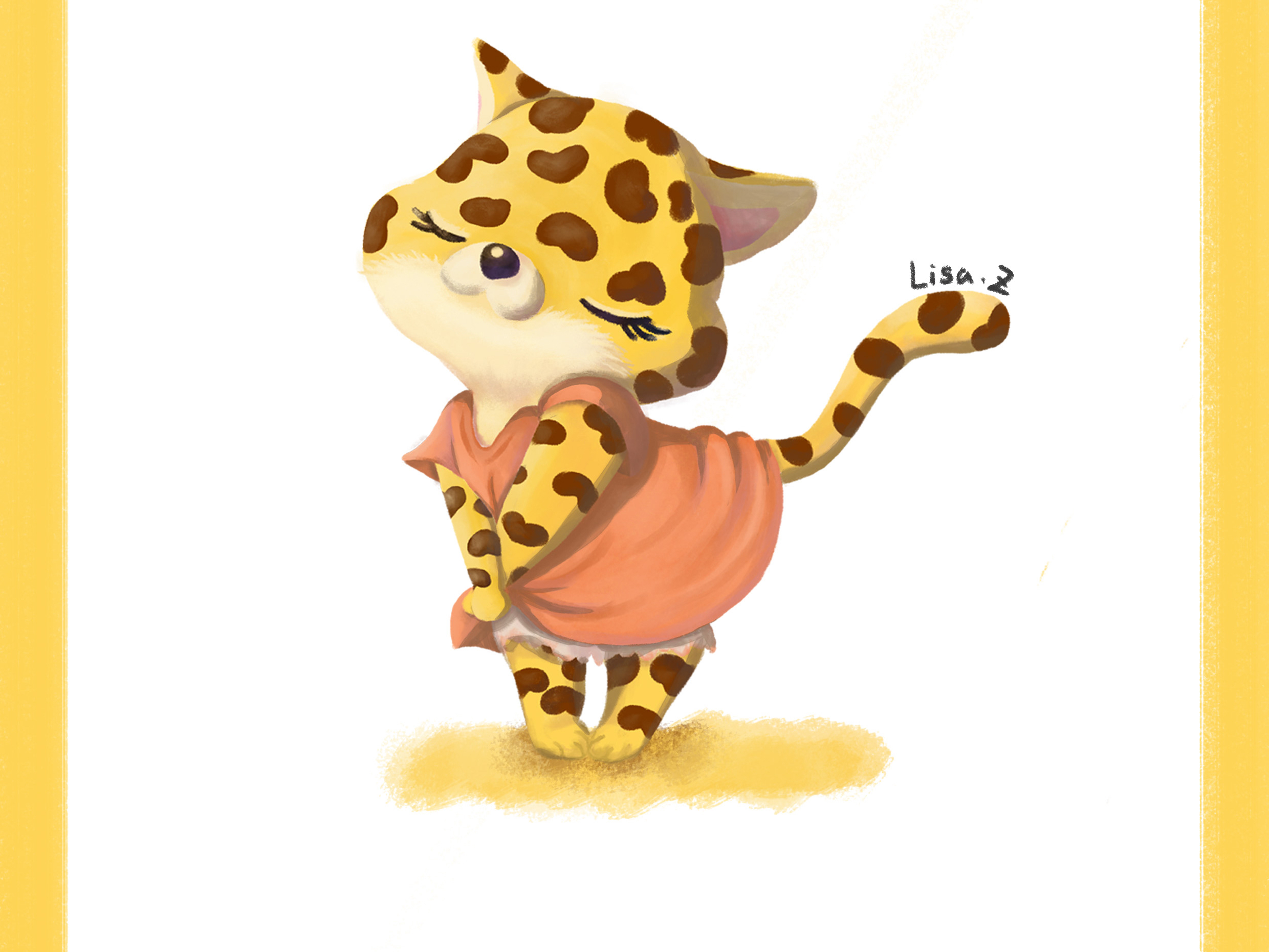 娇羞小豹～_Lisa_ZY-站酷ZCOOL