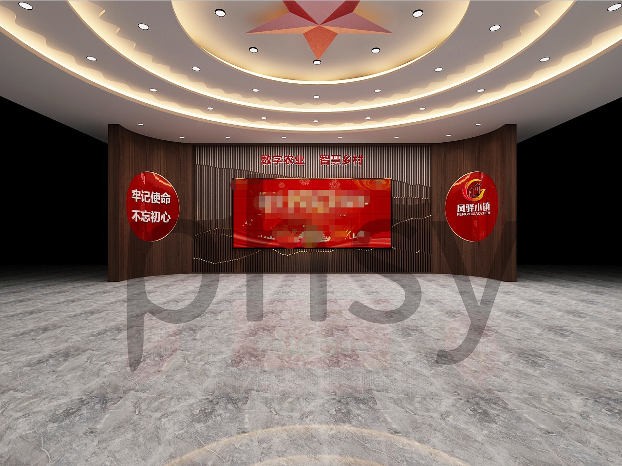 电视背景墙效果图_phsy-站酷ZCOOL