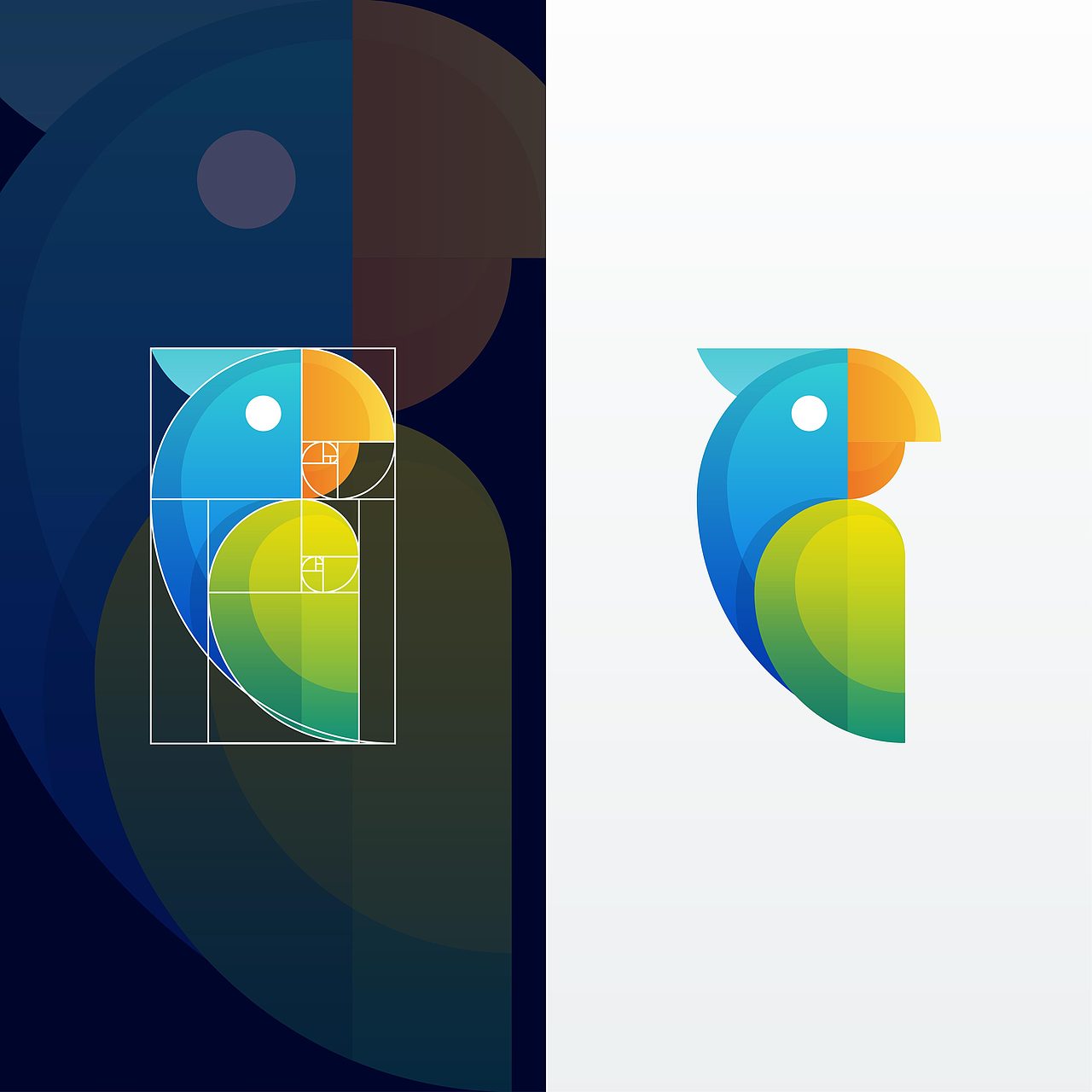 国外炫彩风格鹦鹉鸟logo标志AI素材|平面|Logo|前沿logo素材库_原创作品-站酷ZCOOL