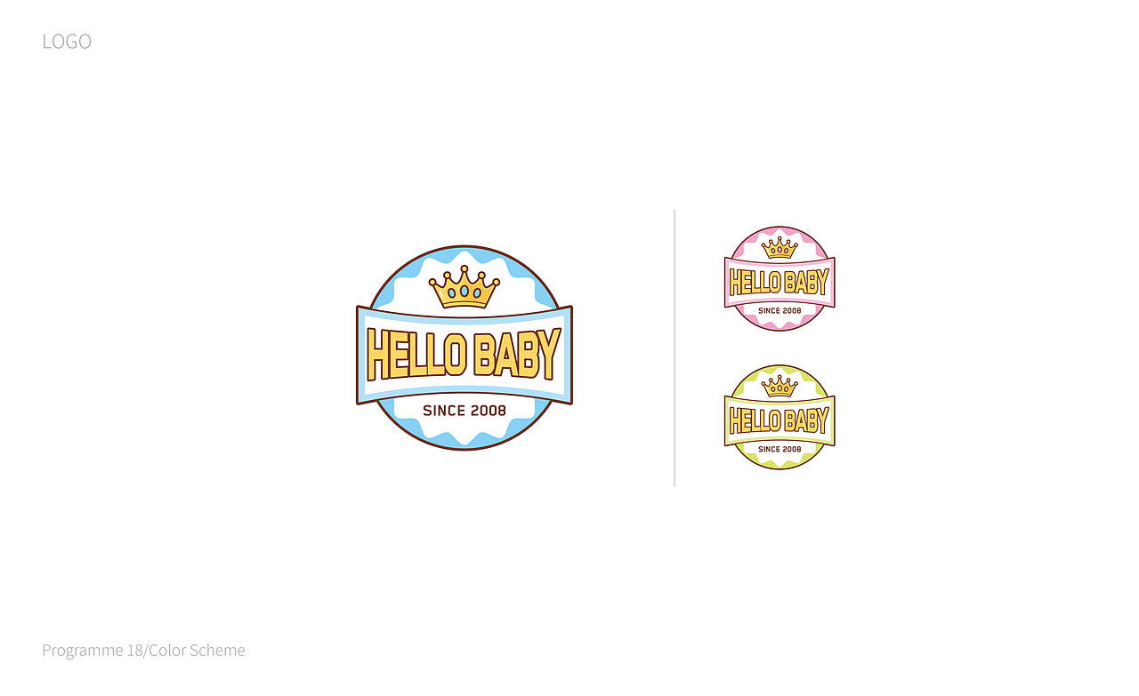 HELLO BABY 卡通LOGO方案设计|平面|Logo|VV熊_原创作品-站酷ZCOOL