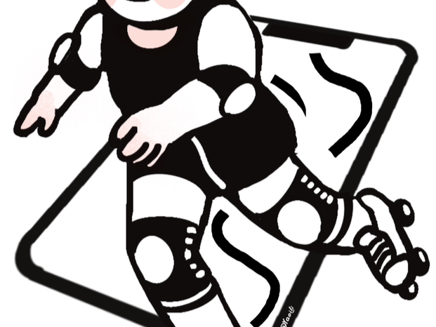 滑手机系列原创插画_yaoili-站酷ZCOOL