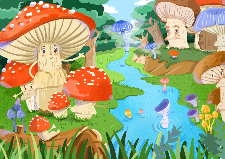 蘑菇世界_小小栀smile-站酷ZCOOL