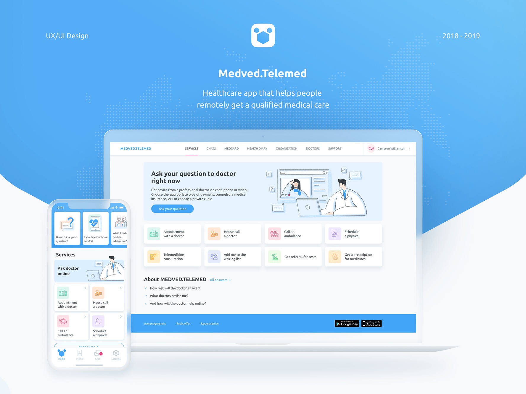 Medved.Telemed - healthcare web and mobile app_MYSTAND-站酷ZCOOL