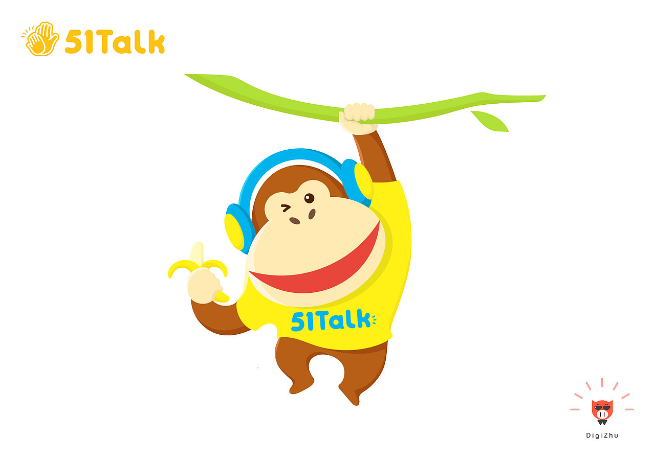 51Talk吉祥物IP猩猩形象设计_DigizhuLAB-站酷ZCOOL
