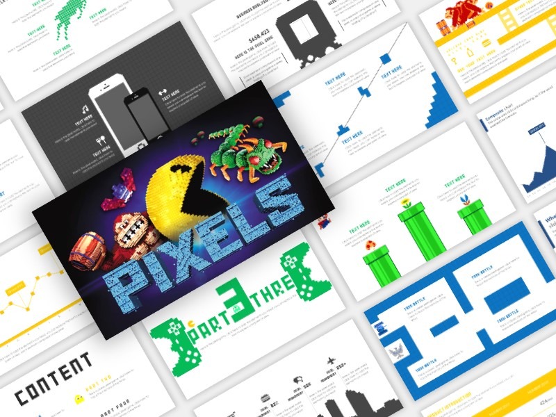 【PIXELS】像素游戏风全动画PPT模板_Simon上帝粒子-站酷ZCOOL