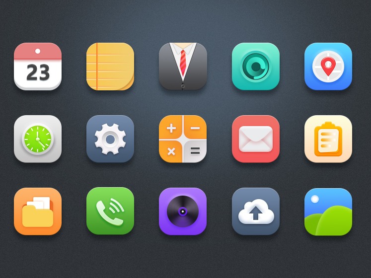 轻拟物icon_黄桃沫沫-站酷ZCOOL