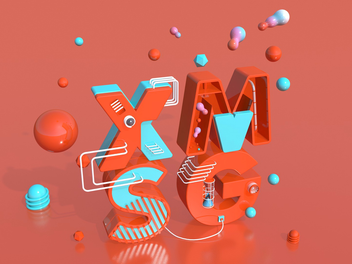 C4D立体字_梓铭_Ming-站酷ZCOOL