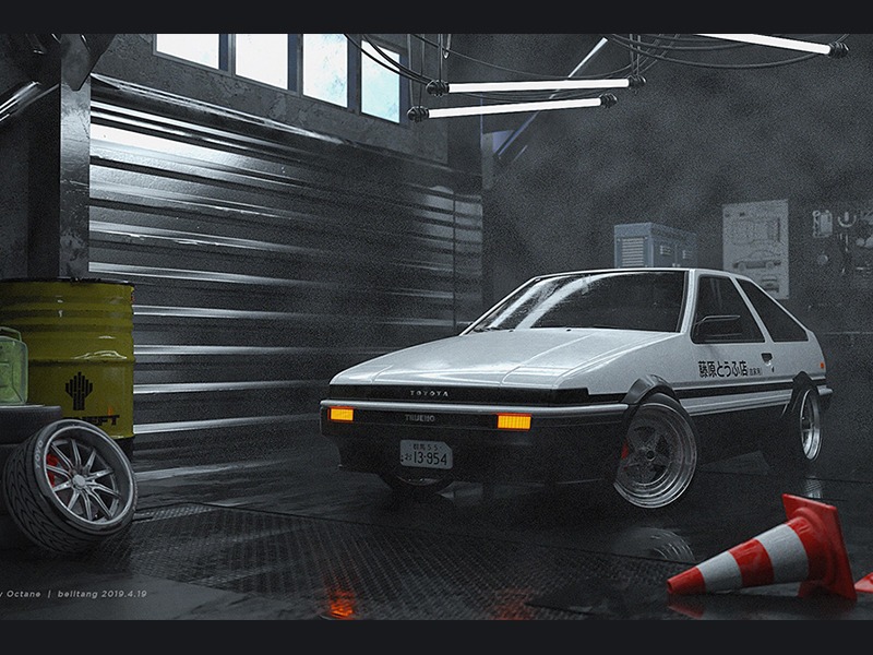 AE86原创壁纸渲染_YEEMOTION-站酷ZCOOL